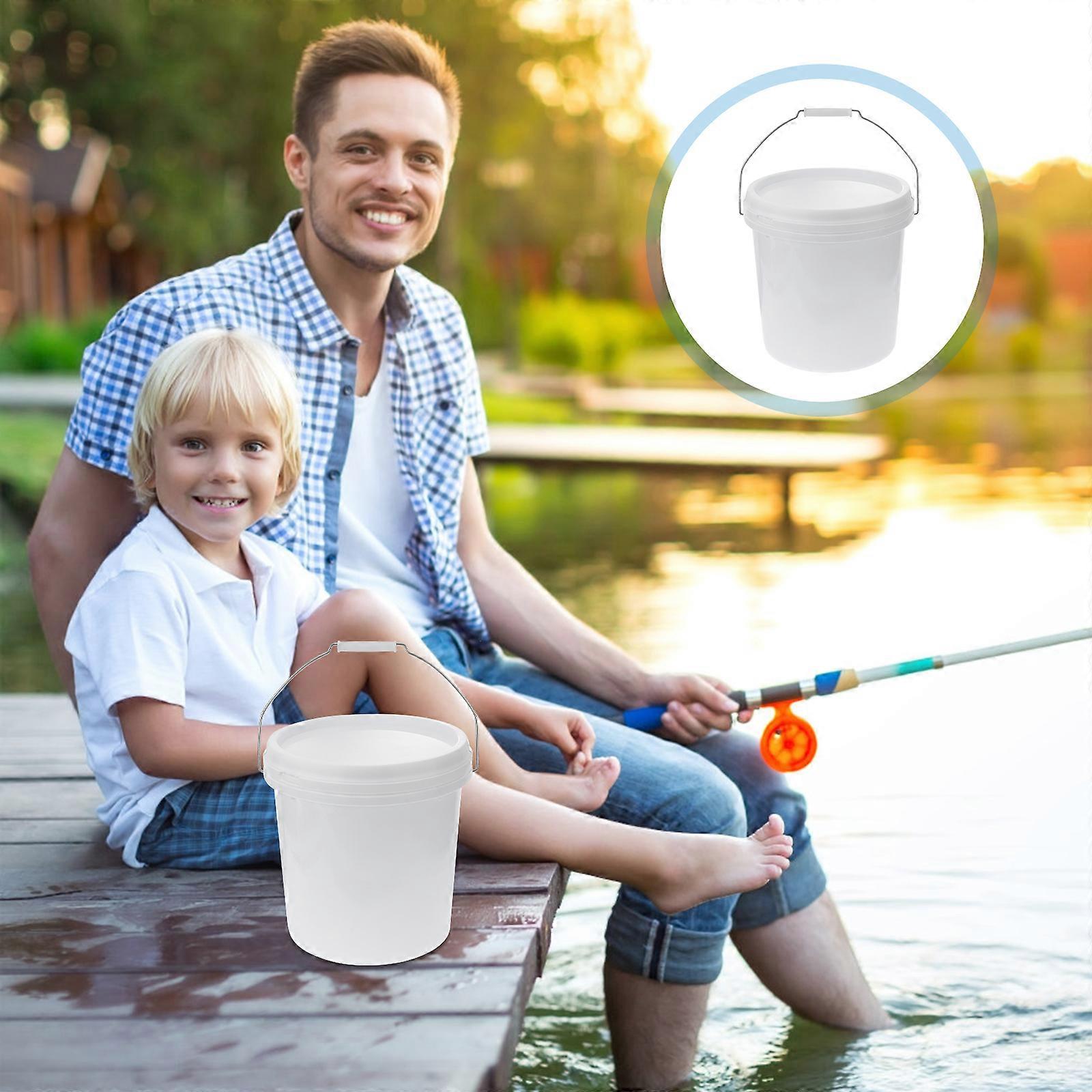 Portable Plastic Bucket White Plastic Bucket Plastic Water Bucket 3 Gallon Bucket | Fruugo IE
