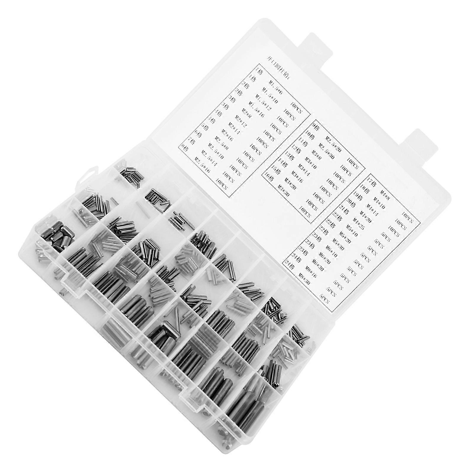 280Pcs Stainless Steel Spring Tension Pins Set M1.5 M2 M2.5 M3 M4 M5 M6 ...