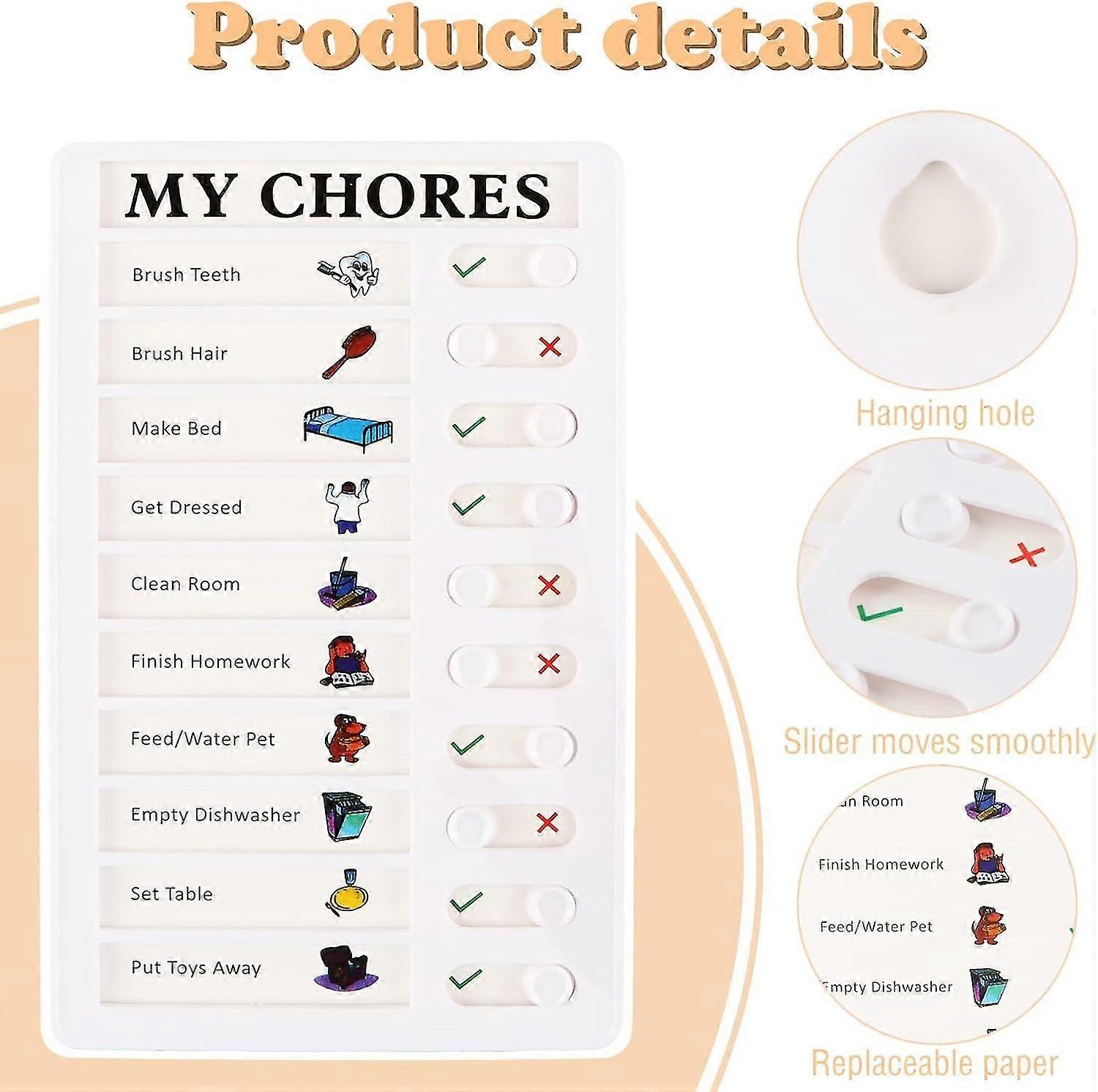 Chore Chart Memo Checklist Board, Chore Chart For Kids, To Do List ...