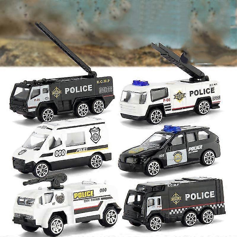 6 Pcs Cars Toy Die-cast Metal Playset Vehicle Alloy Car Models Toy For ...