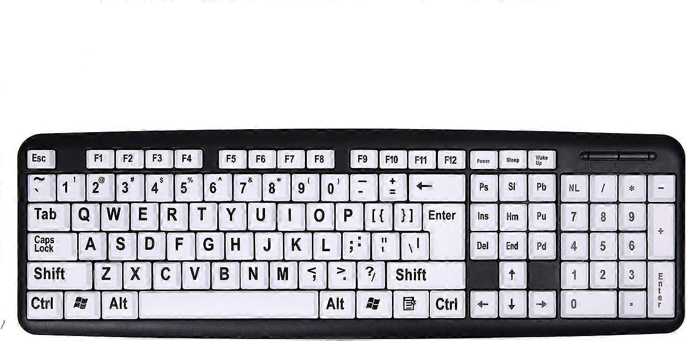 Large Print Keyboard Wired Large Letter Key Keyboard Usb Keyboards For ...
