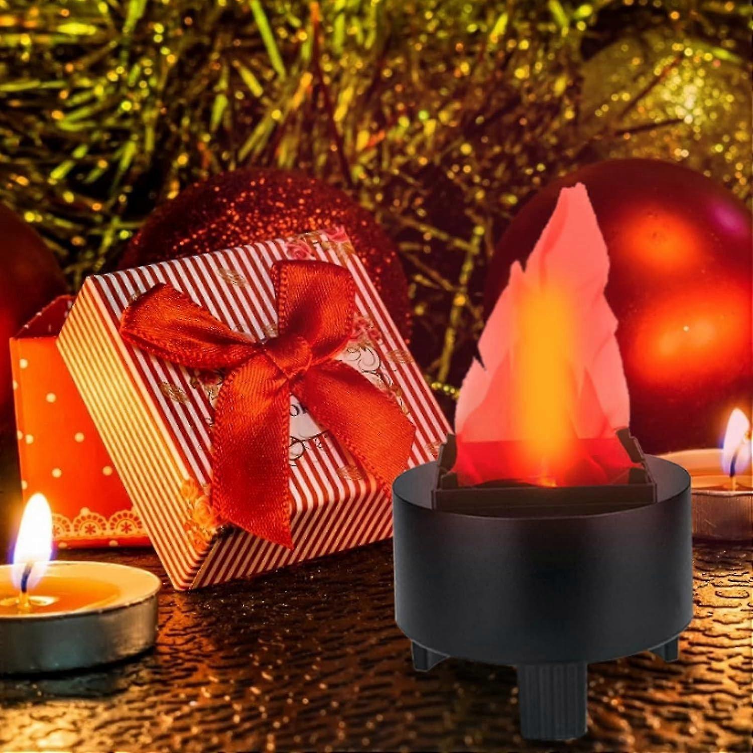 3d Fake Flame Lamp,electric Campfire Artificial Flickering Flame Table ...