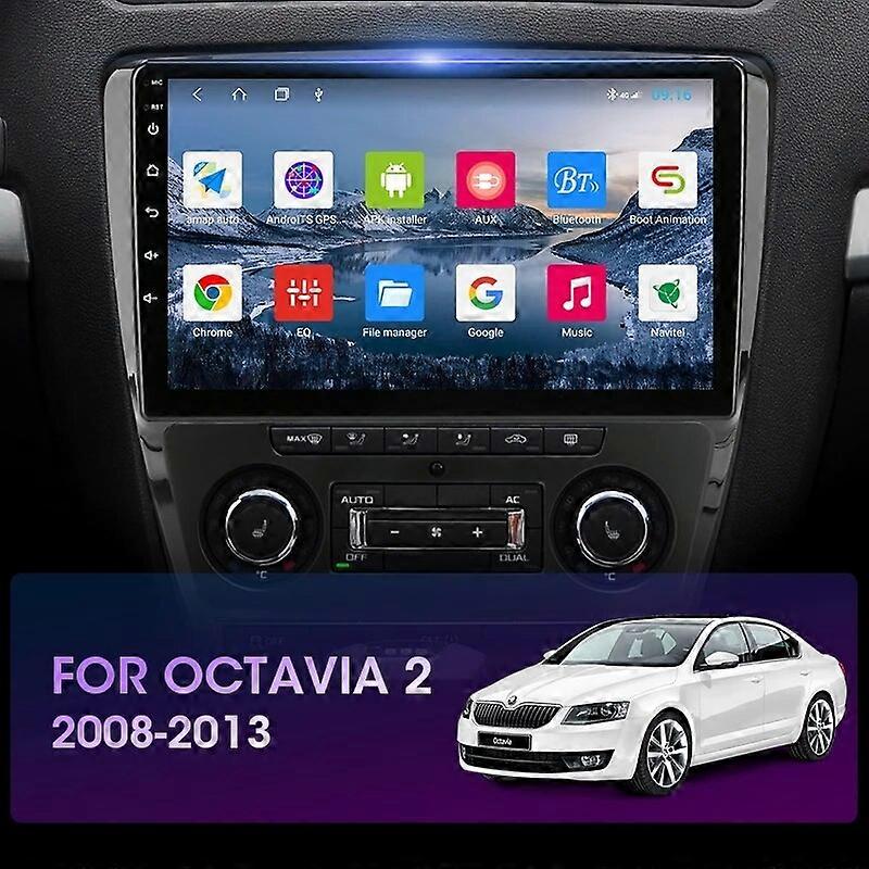 For Skoda Octavia 2 A5 2008-2013 Multimedia Radio Wireless Carplay ...