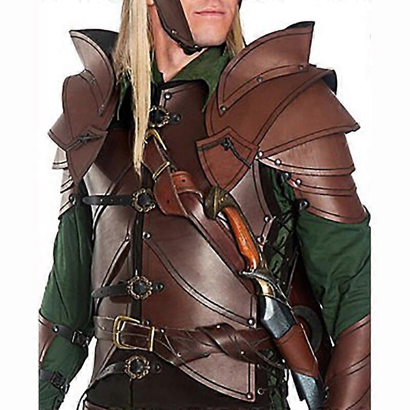 Medieval Viking PU Leather Shoulder Armor Gladiator Knight Samurai ...