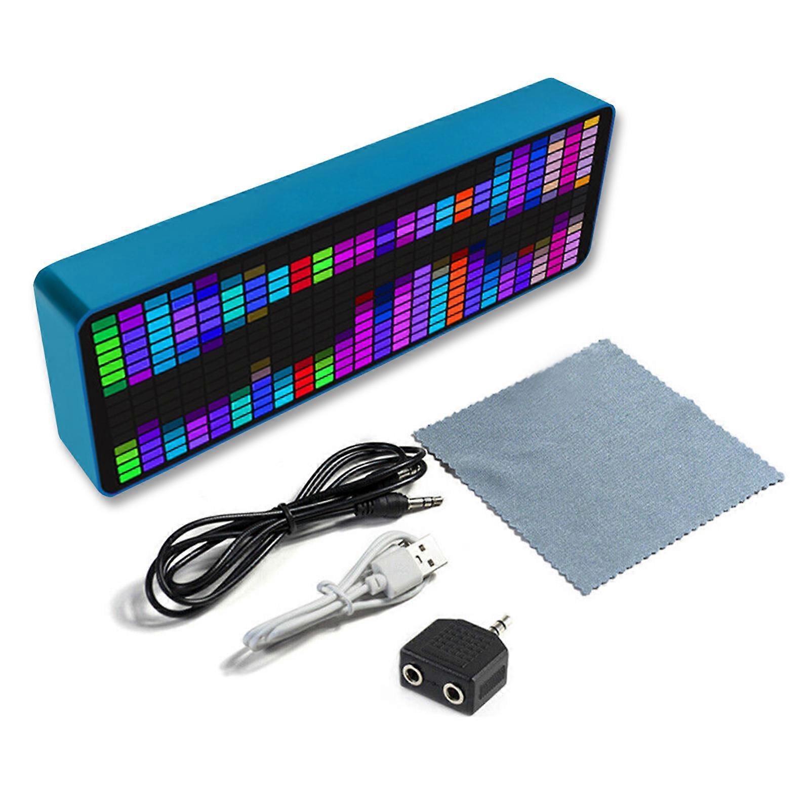 Mic Cable Sound Level Meter Clock Led Audio Display Music Spectrum