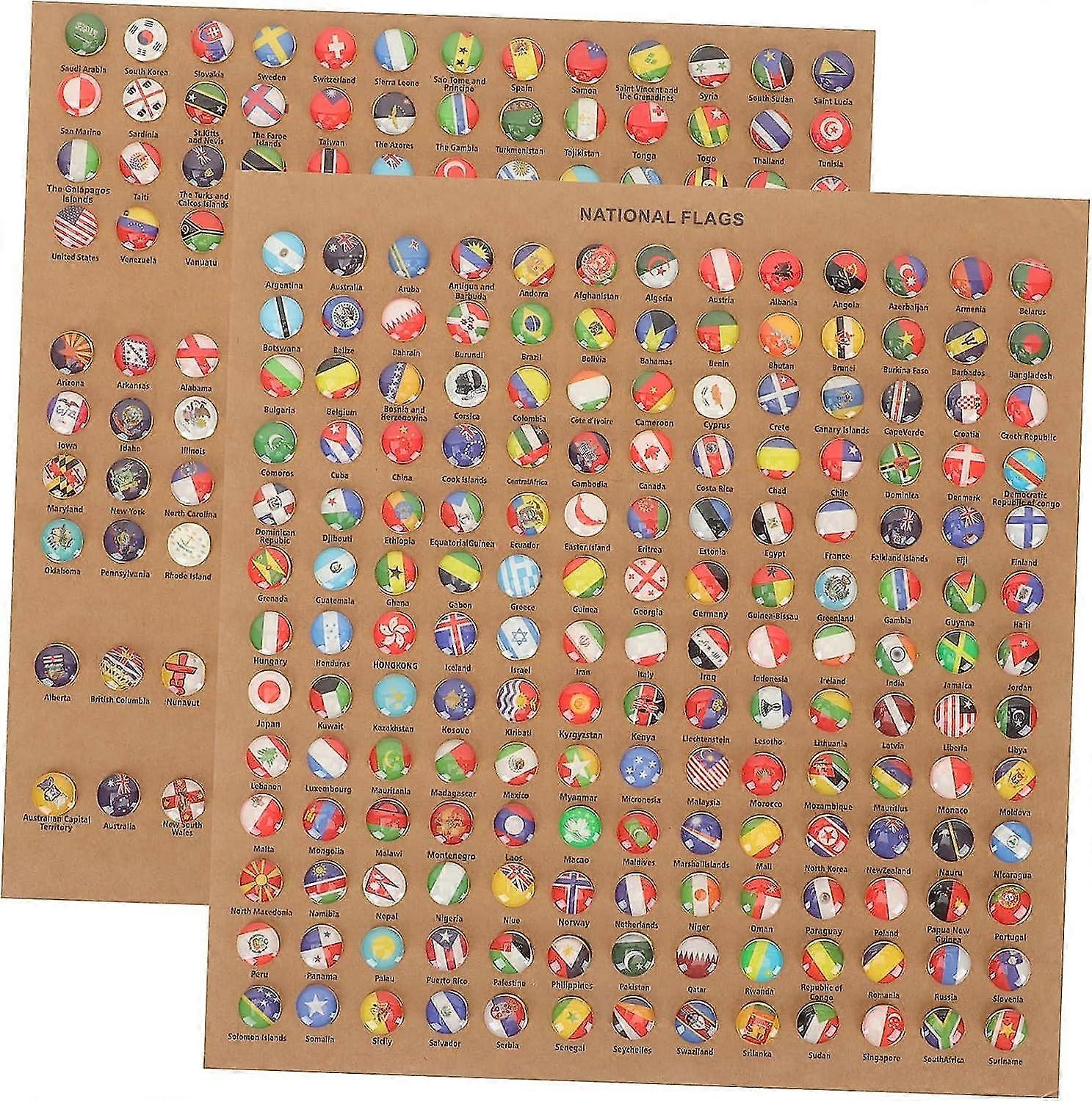 218pcs Flag Drop Glue Push Pin American Flags Thumb Tacks Usa Map ...