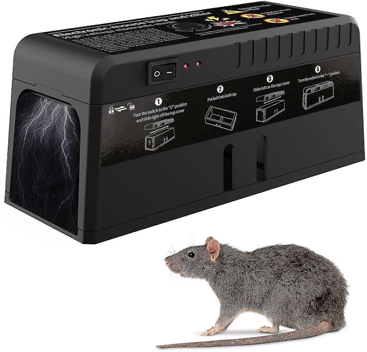 Mouse Trap - Electric Rodent Killer - Safe Cleaning | Fruugo UK
