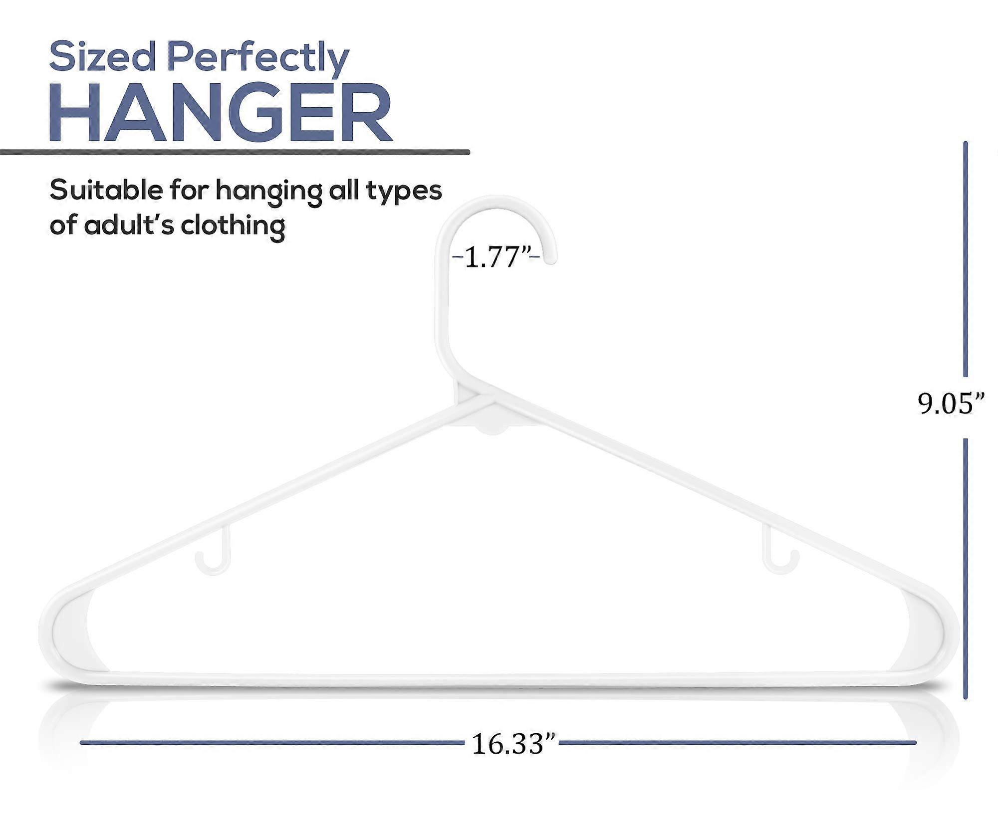 Home Plastic Hangers 10 Pack - Clothes Hanger with Hooks - Lightweight ...