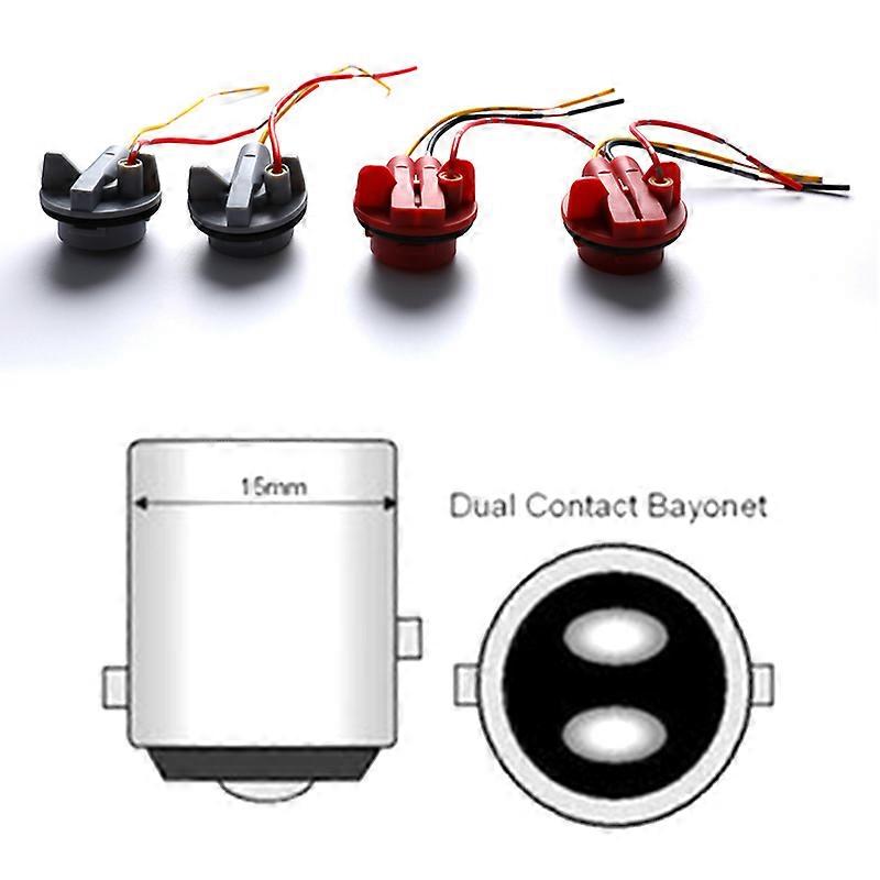 2 Pcs/lot 1157 Bulb Socket BAY15D Lamp Holder P21/5W Adapter Base Connector For Brake Light/Turn ...