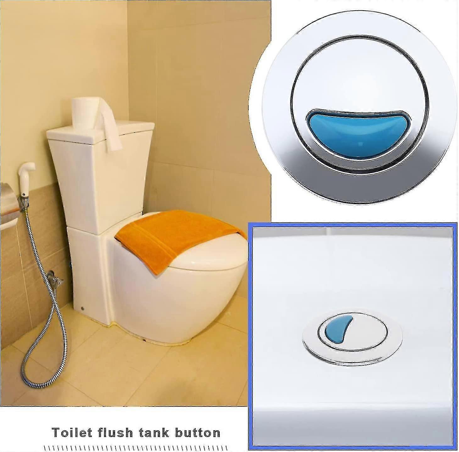 Flush Button Double Round Push Button Abs Chrome Accessories Toilet ...