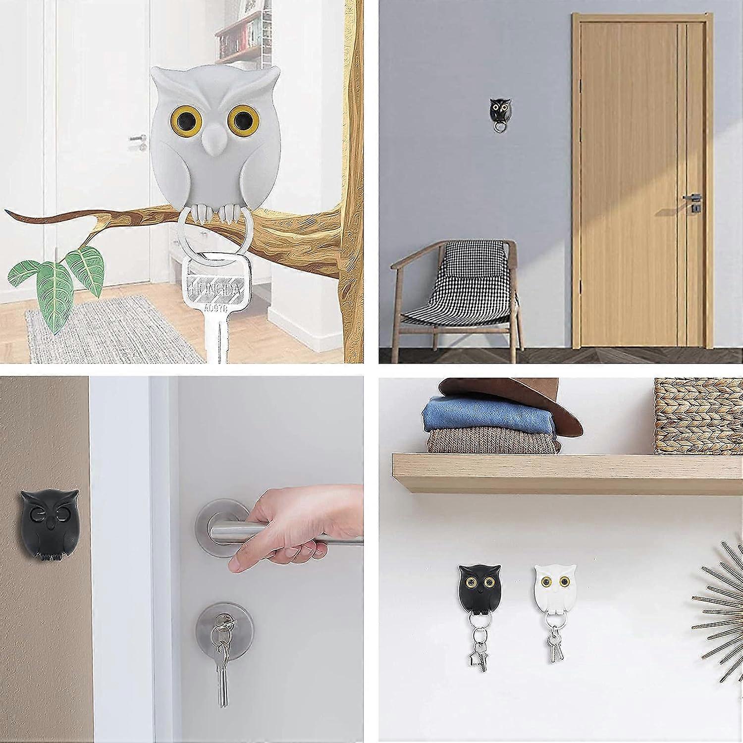 3 Pack Owl Key Holder, Owl Key Hooks, Magnetic Wall Key Holder for ...
