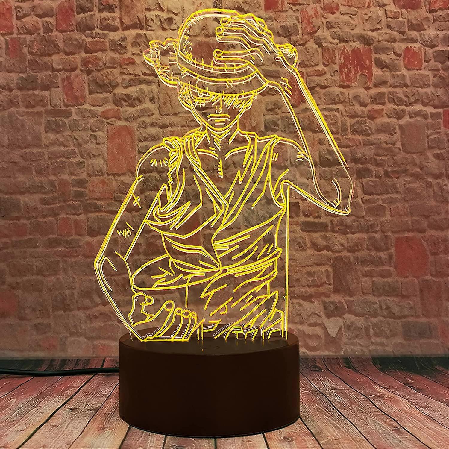 Anime MonkeyDLuffy 16 Colors Change Luffy Zoro Night Light Boys Safe ...