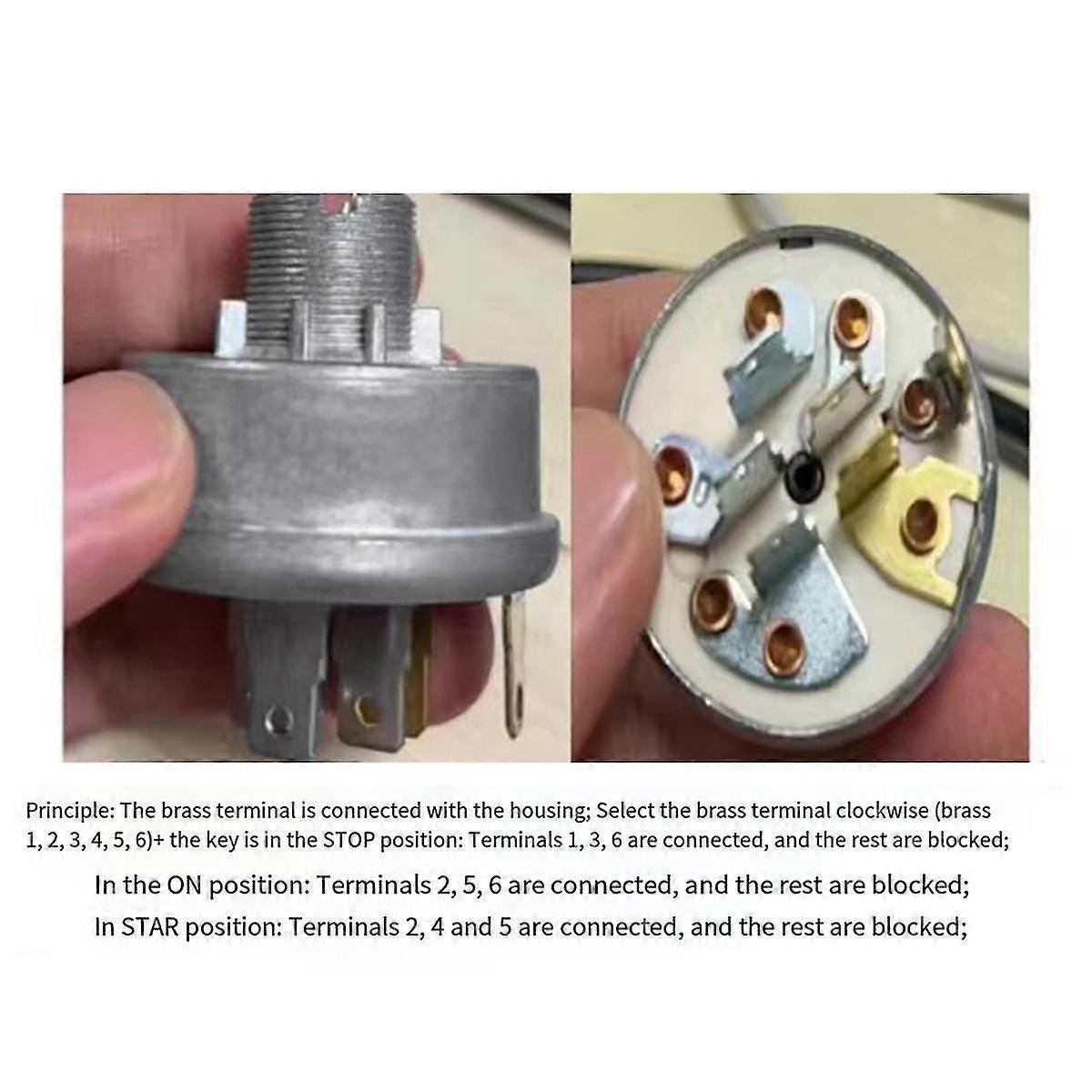 Lawn Mower Ignition Switch 6-pin Ignition Switch For Lawn Mowers And ...