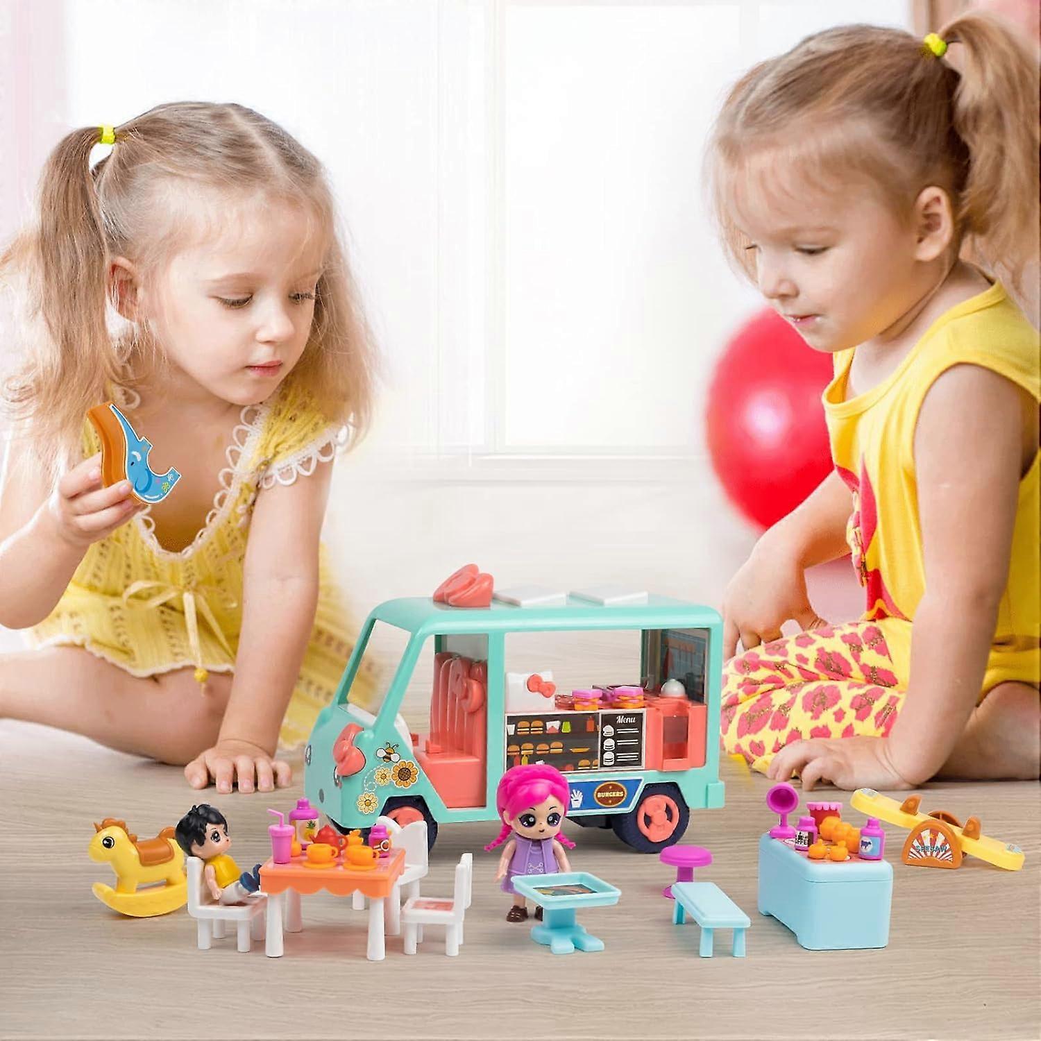 Doll Camper Van Toys for Girls 3 4 5 6+ Year Old, Dinning Car Dream ...