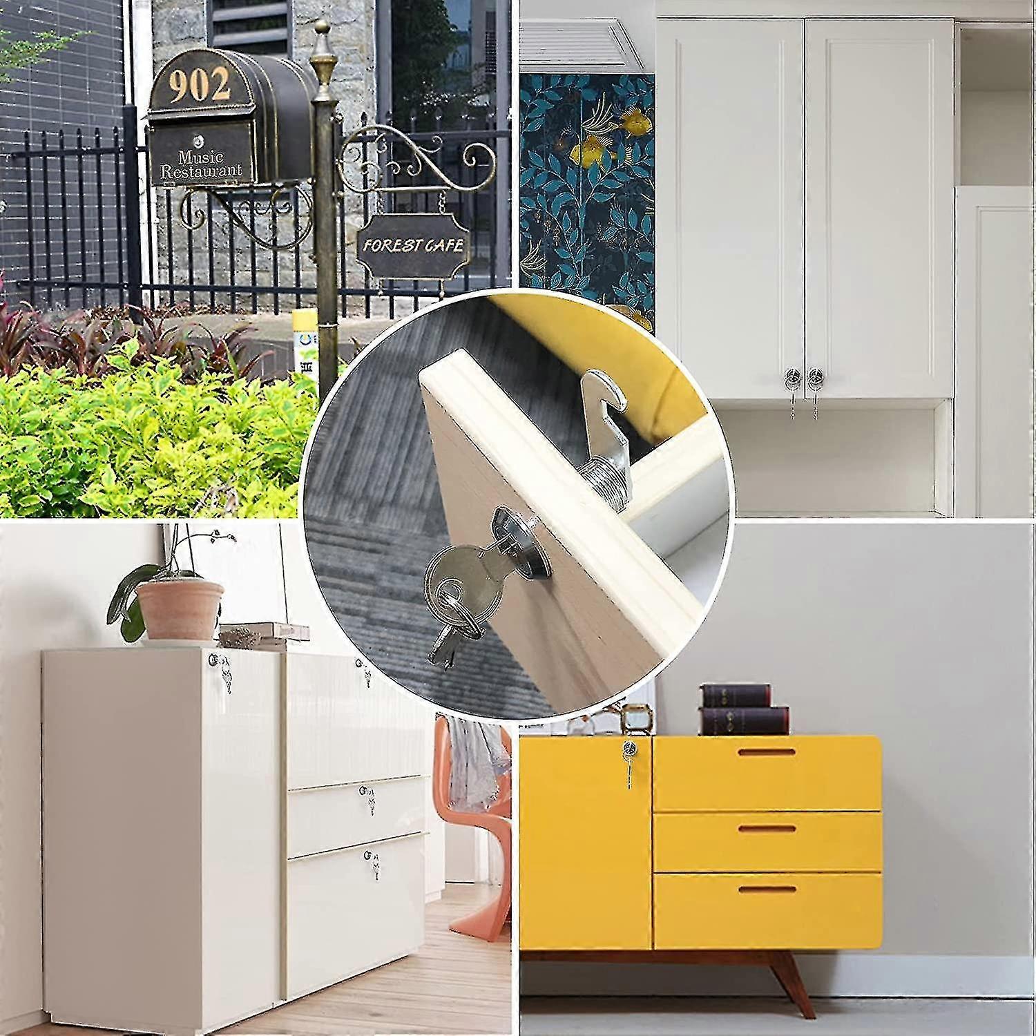 1 Pack Cabinet Locks With Keys, 5/8" Cam Lock Keyed Alike, Secure ...