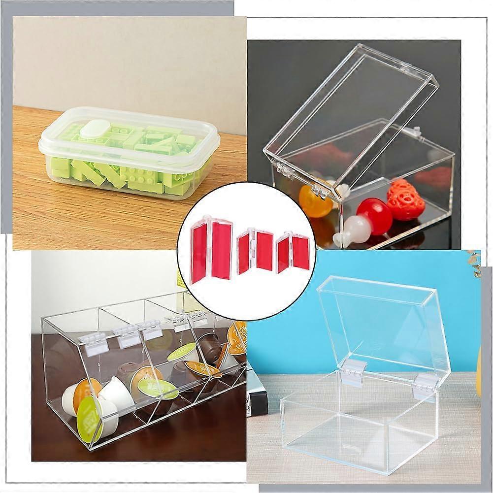 3 Sizes 12PCS Acrylic Hinge Clear Transparent Plastic Mini Self ...