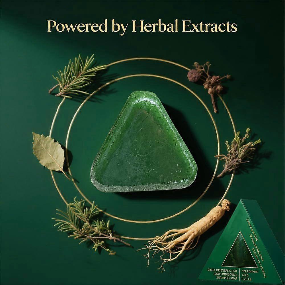 Nature Triangle Shampoo Bar, Nature Seven Green Soap Shampoo, Natural Usman Grass Shampoo Bar ...