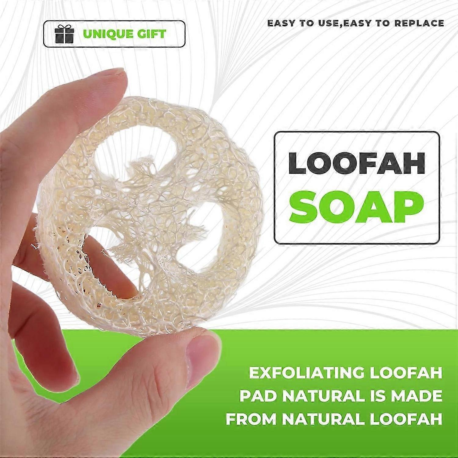 150Pcs Natural Loofah Slices Handmade Loofah Soap Box Tools Cleaner ...