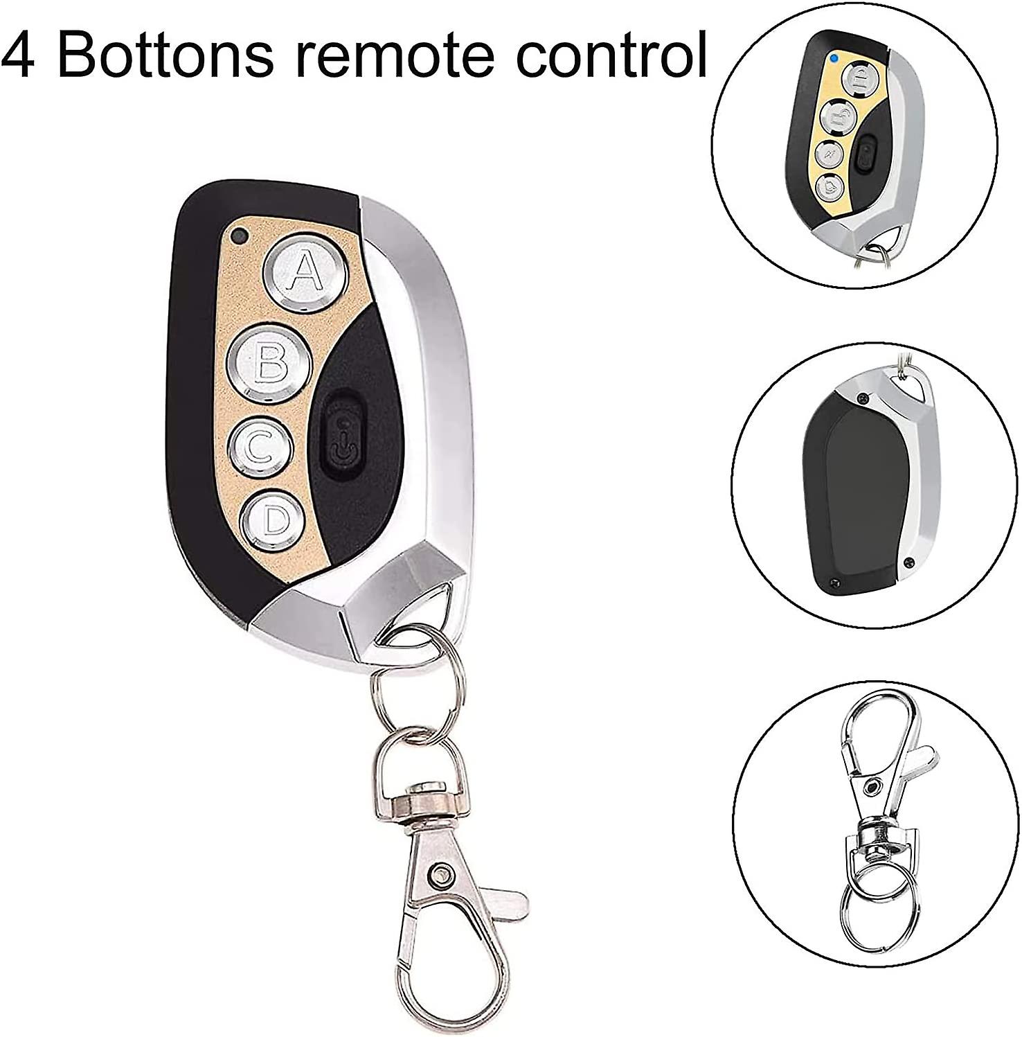 Universal Remote Controls, Fixed Code, With 433.92mhz Frequency, Cloning Duplicate 4-button ...
