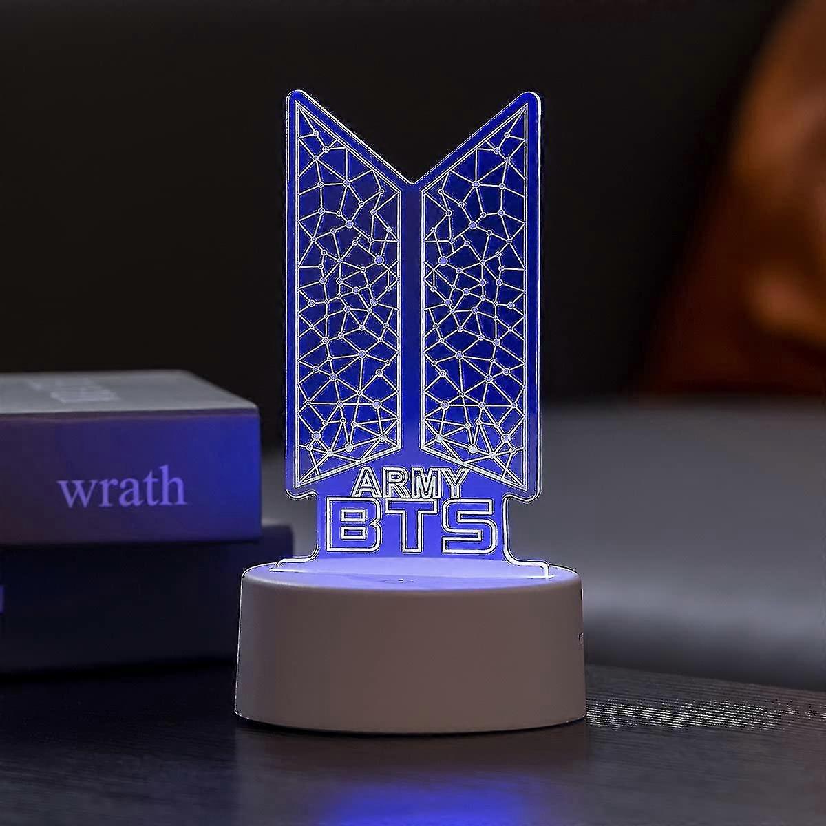 Kpop Bts Bangtan Boys 7 Colors Led Acrylic Night Light Kids Bedside ...