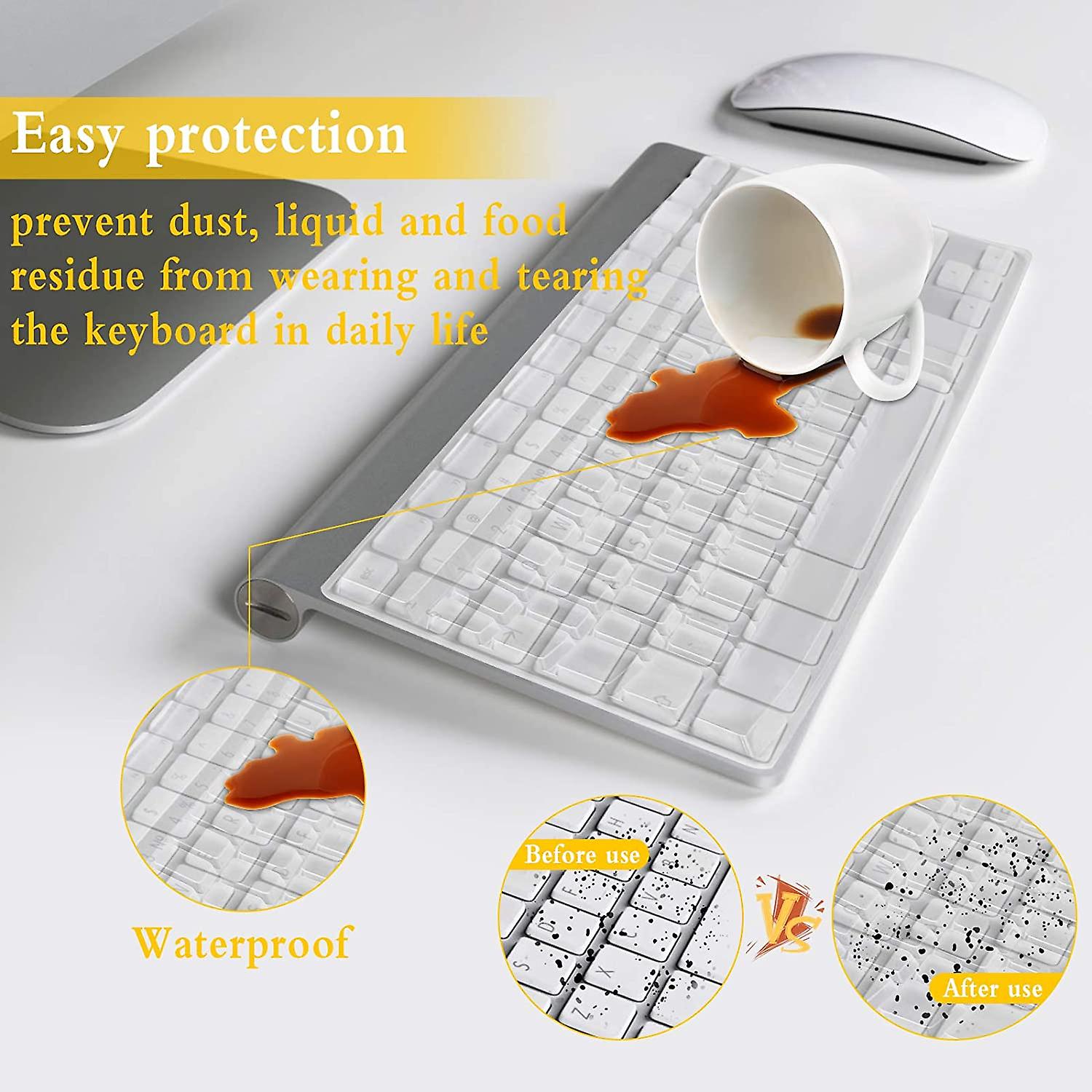 4 Pieces Universal Keyboard Protector Silicone Key Protector For ...