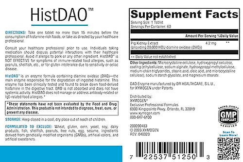 XYMOGEN HistDAO 60 Tablets | Fruugo UK