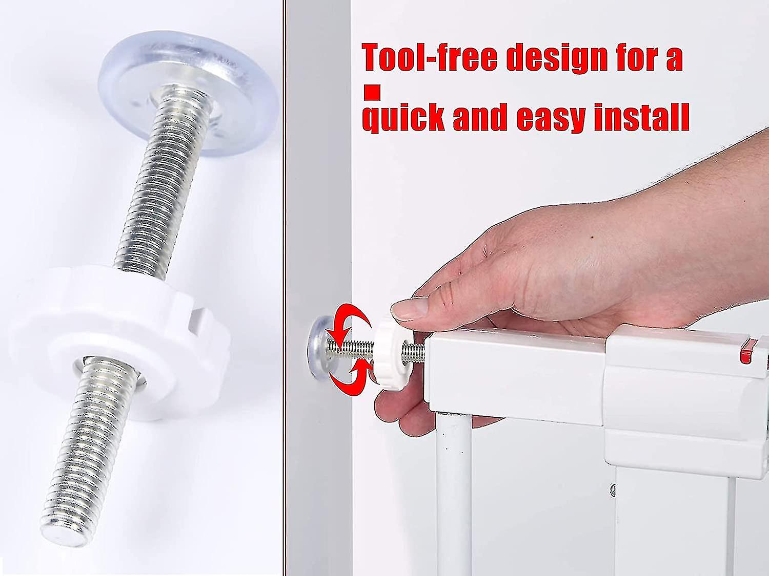 Whiteset Of 4 Snap-on Baby Gates With M10 Threaded Rod - Baby Safety ...