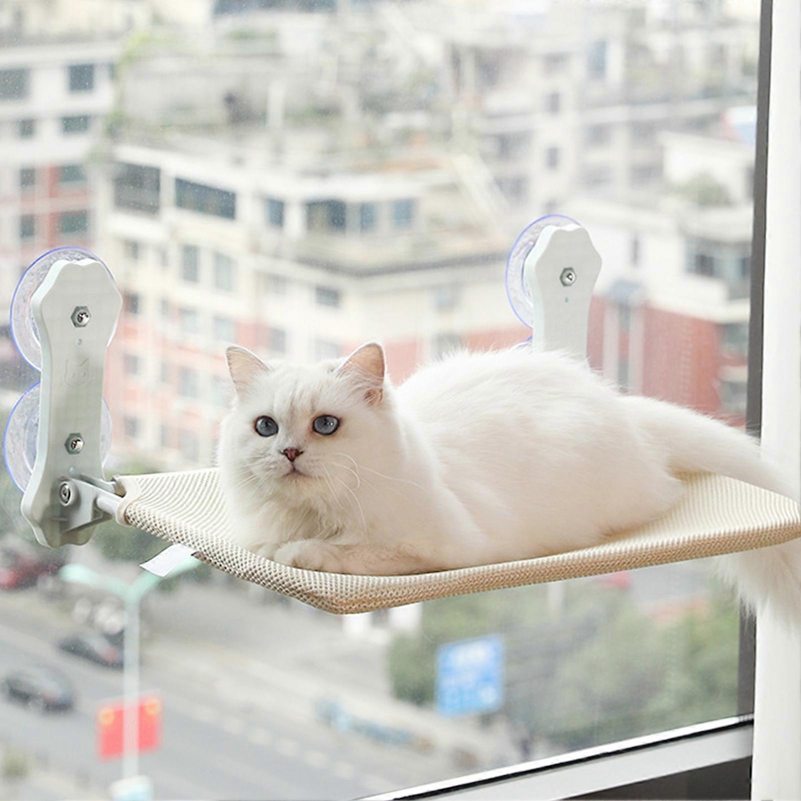 Cat Window Perch Foldable Cordless Cat Hammock Breathable Mesh Cloth ...