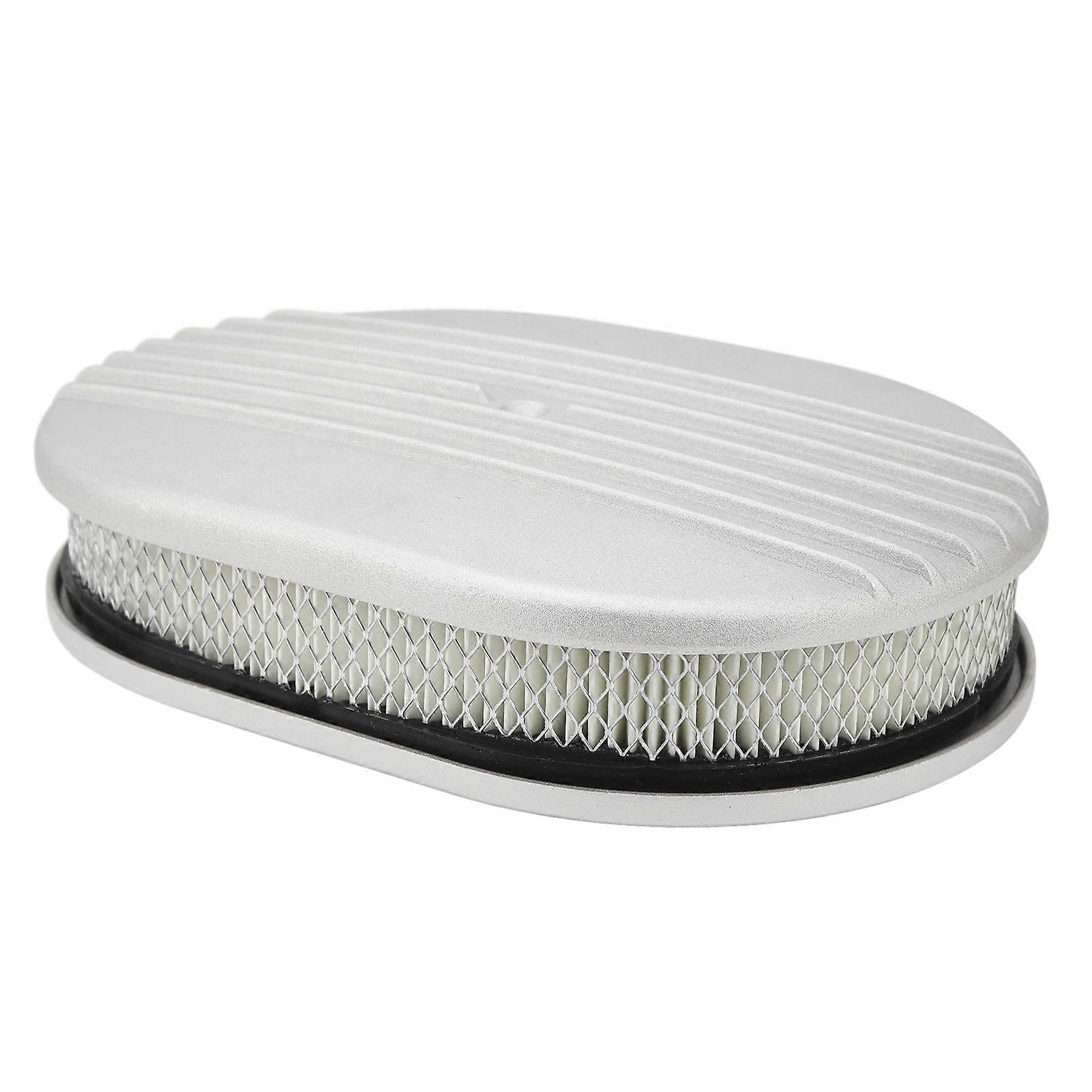 Oval Air Cleaner Aluminium Alloy 12in Half Finned Air Filter Assembly ...