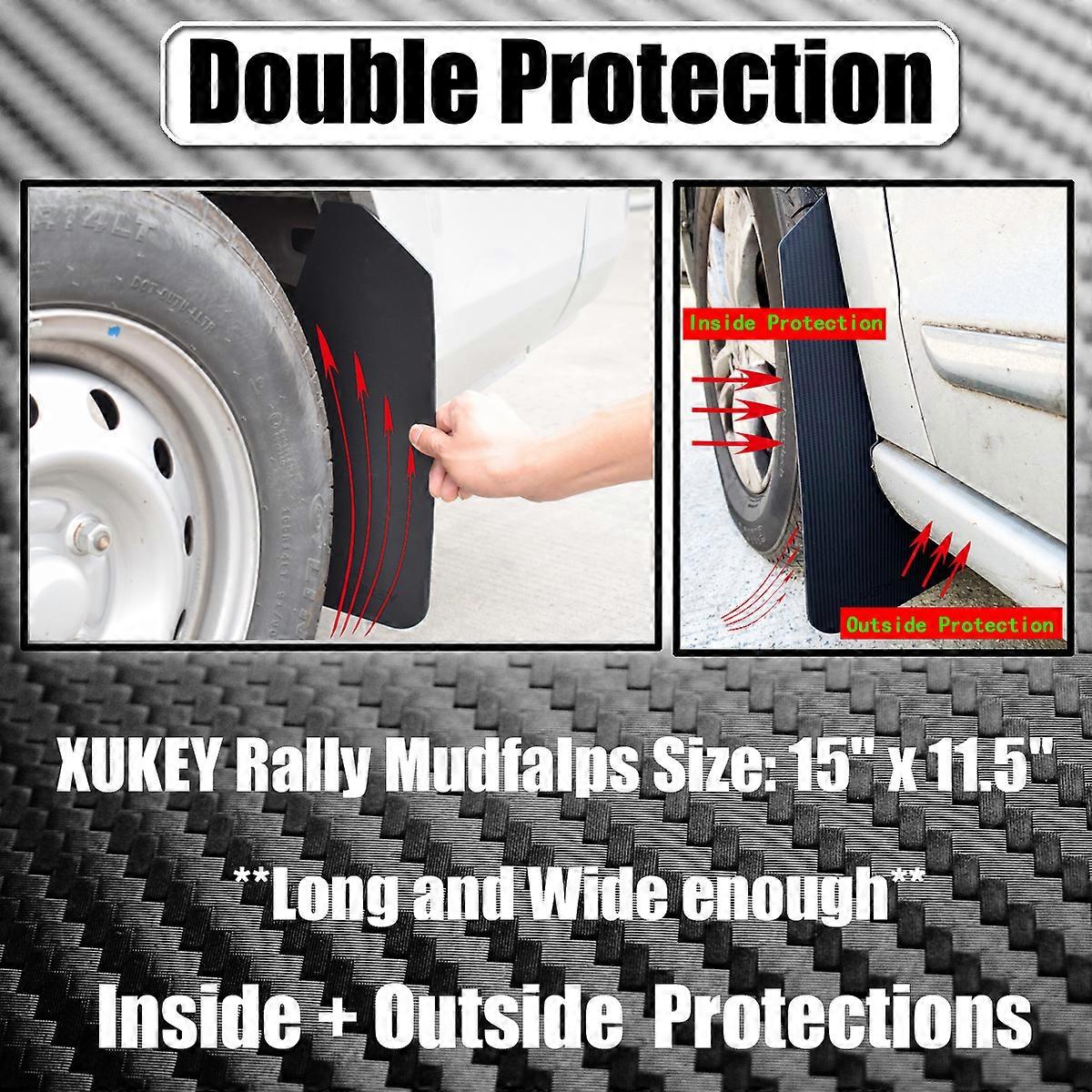 4Pcs Mud Flaps Mudflaps Splash Guards Fender Flares Front Rear For Ford ...