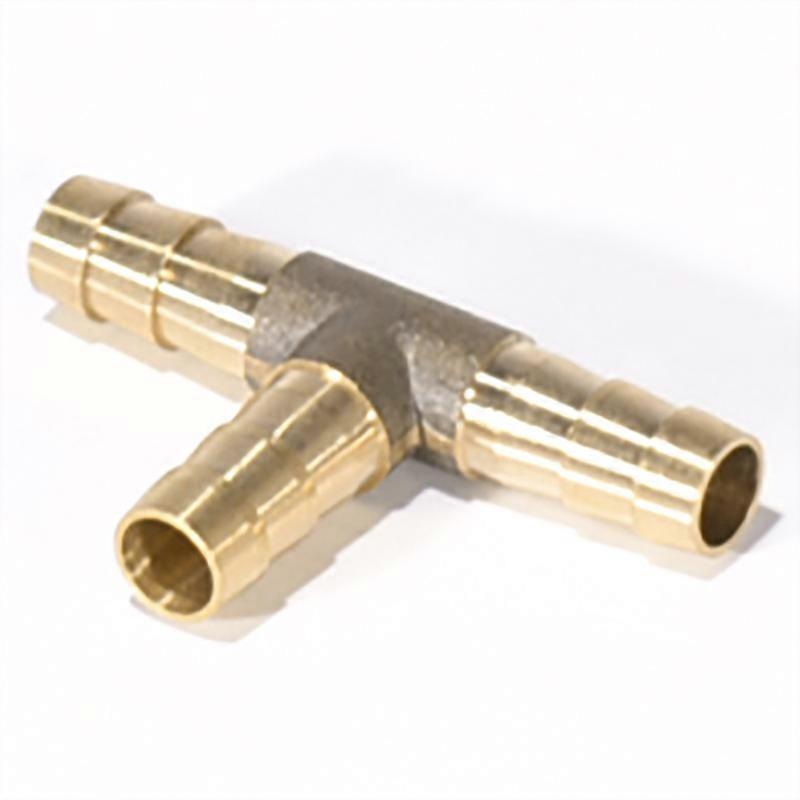 6mm 8mm 10mm 12mm Solid Brass T Piece 3 Way Fuel Hose Joiner Connector For Air Oil Gas Fuel ...
