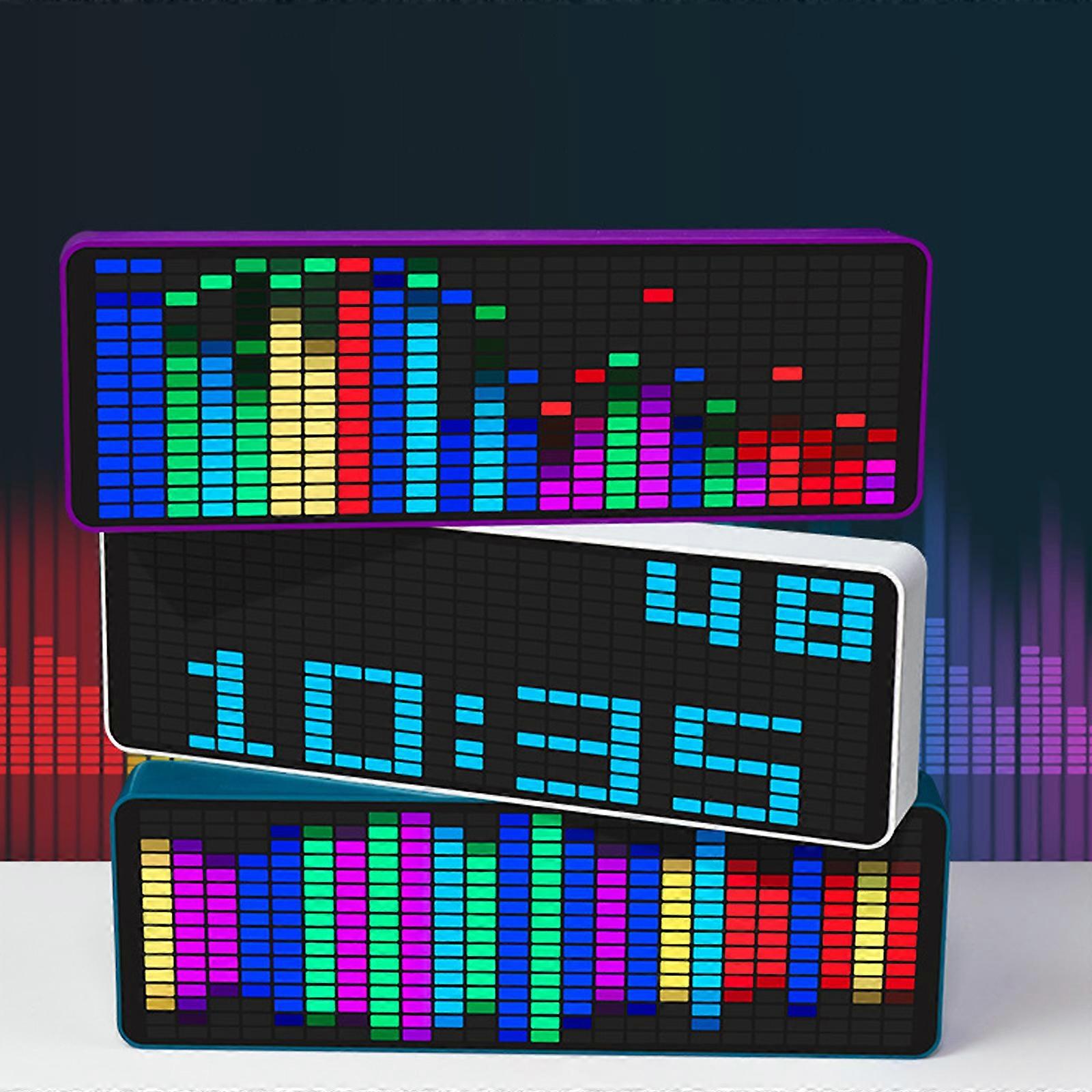 Mic Cable Sound Level Meter Clock Led Audio Display Music Spectrum