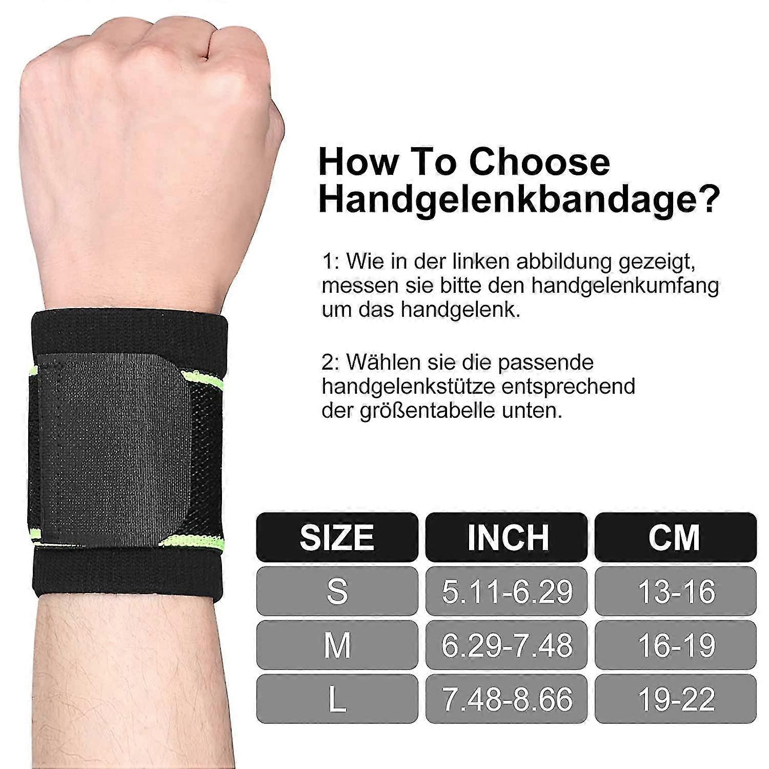 2 Pack Adjustable Wrist Braces,wrist Wraps For Carpal Tunnel, Arthritis ...