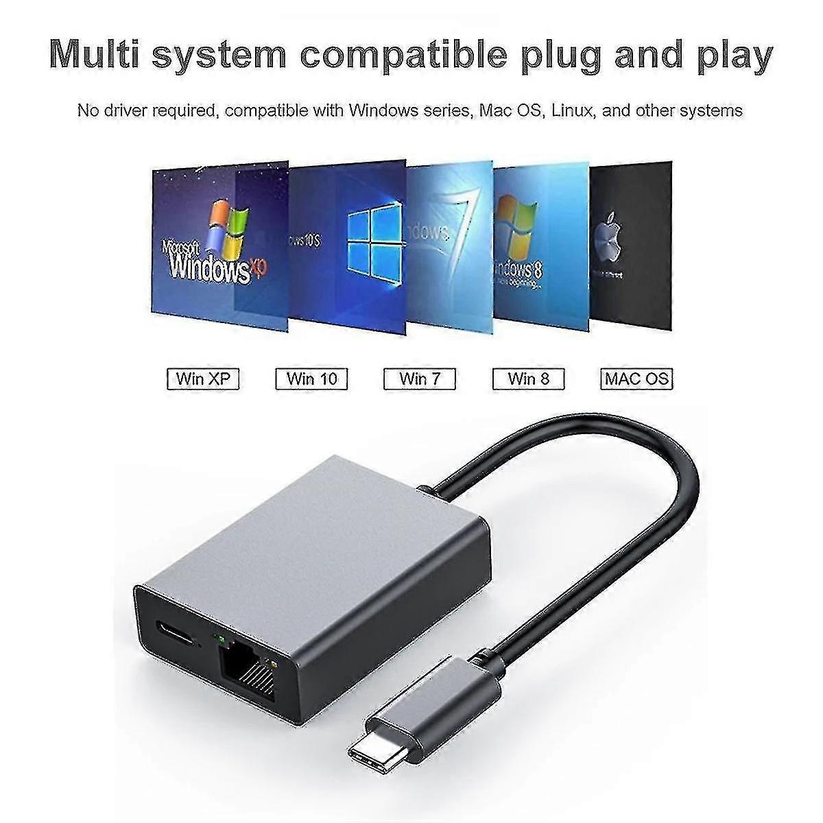 For Google Tv 4k Usb Dock Adapter Usb C Ethernet Usb C To Ethernet ...