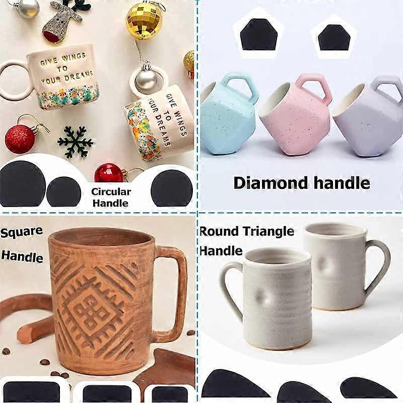 Pottery Mug Handle Molds for Clay, Small Mug Handle Forms for Small ...