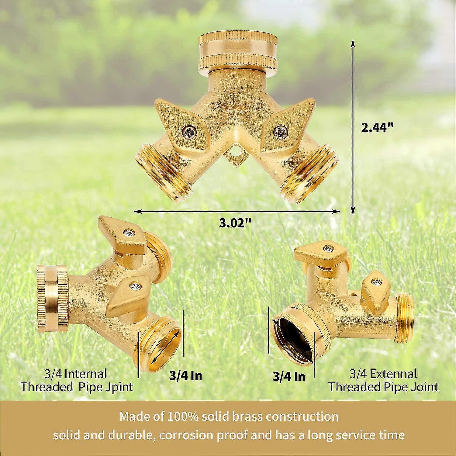 Brass Manifold, Splitter Two Way Washing Machine Hose Connector | Fruugo UK