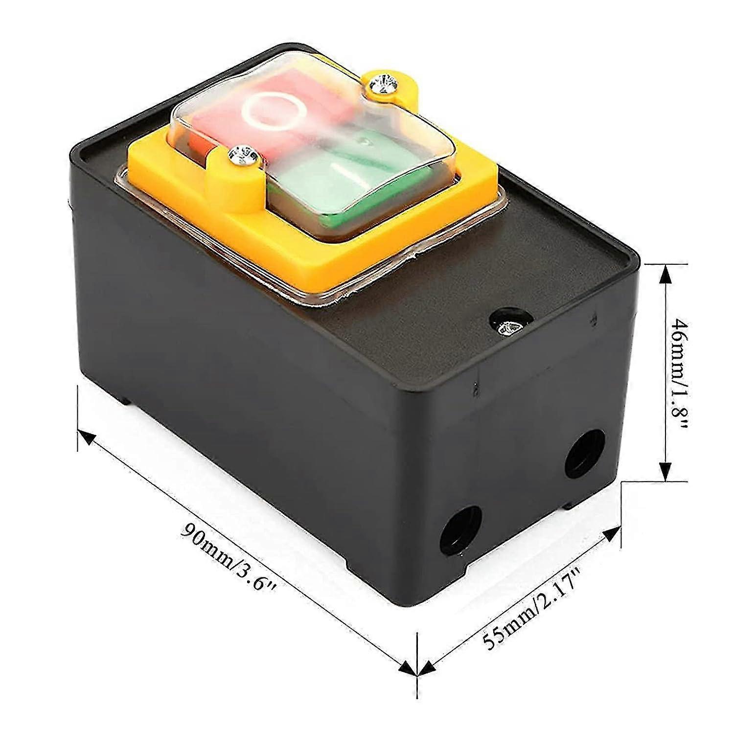 Push Button Switch, Ac220v/380v 10a Single/three Phase Waterproof Power ...
