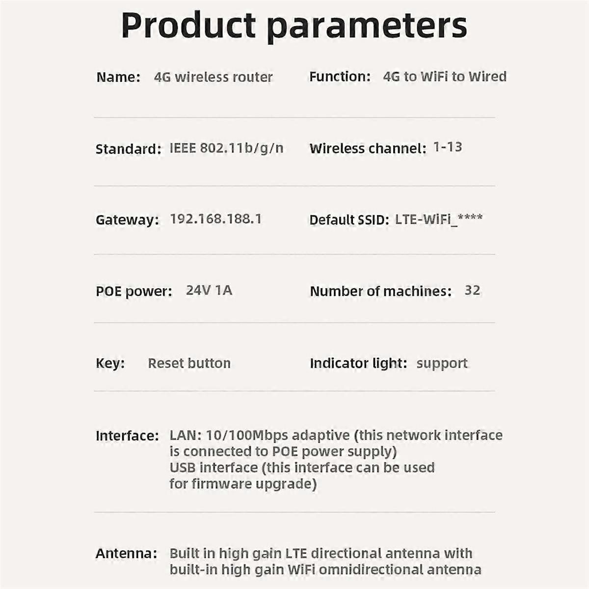 Waterproof Outdoor 4G CPE Wifi Router 300Mbps Wireless to Wired 4G Wireless Router Wifi Repeater ...