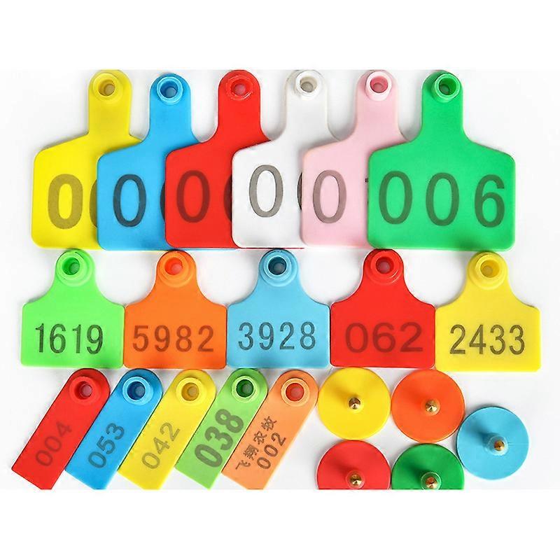 100pcs numbered ear tags 001-100 anti-fall recognizable animal ...