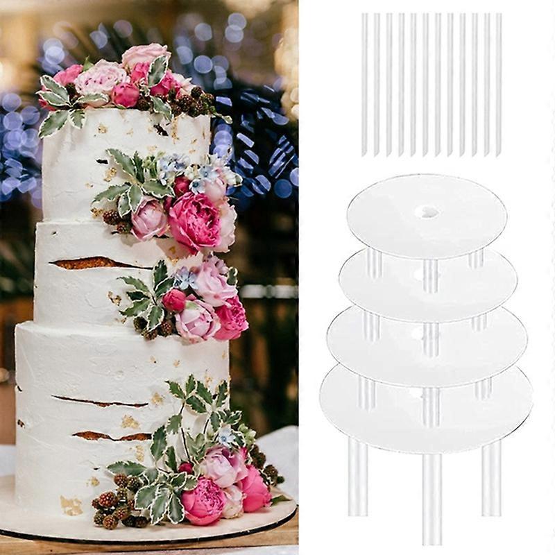 1 Set Reusable Round Cake Spacers Waterproof BPA Free Stacking Cake ...
