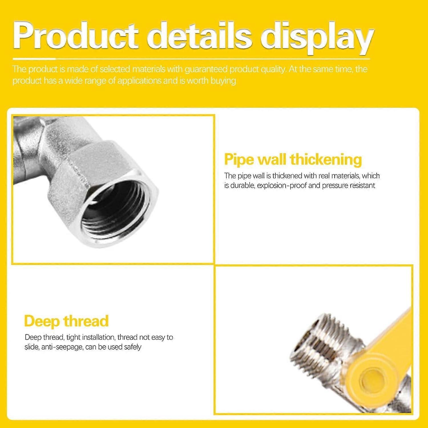 1/2" H Type Ball Valve, 3 Way Coupling Splitter, Gas Meter Connection ...