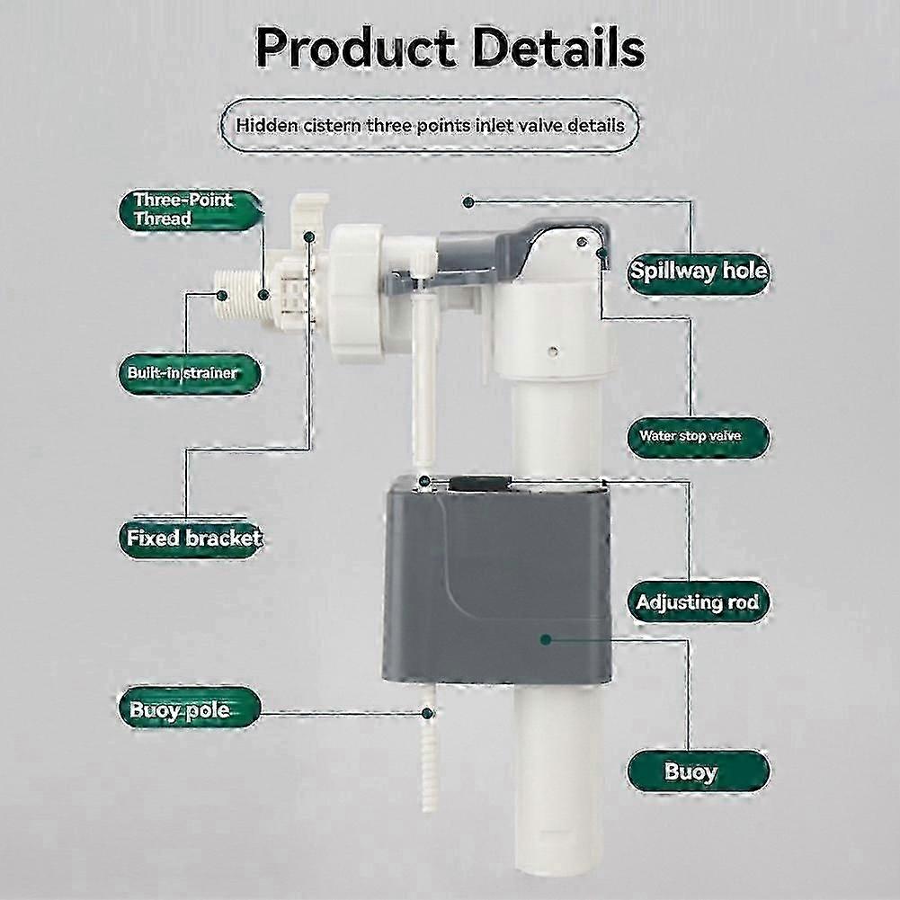 Bathroom In-Wall Water Tank Inlet Valve Hang Wall Hanging Toilet Water ...
