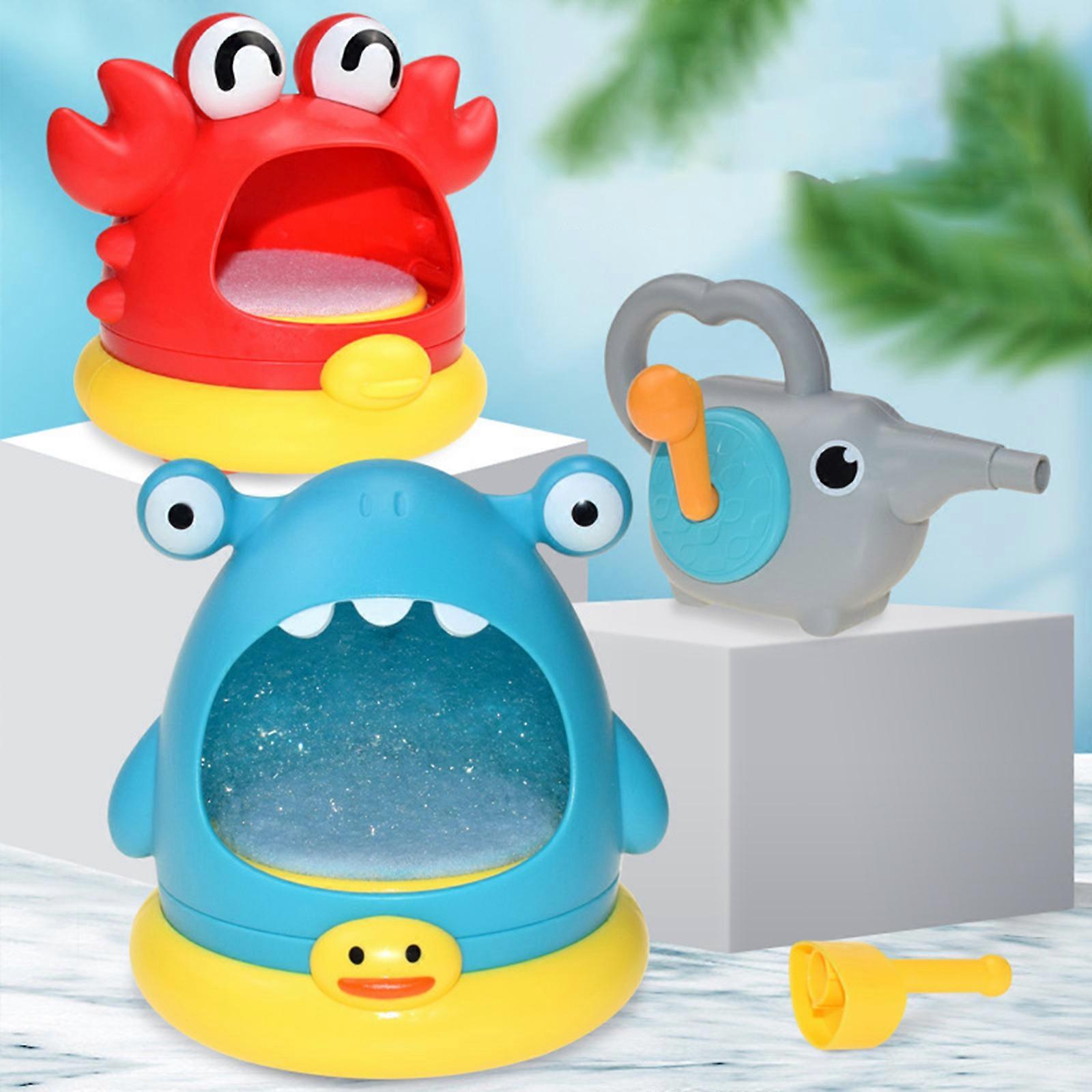 Cute Shark/Crab Bubble Machine for Creative Baby Bath Toys Kids Manual ...