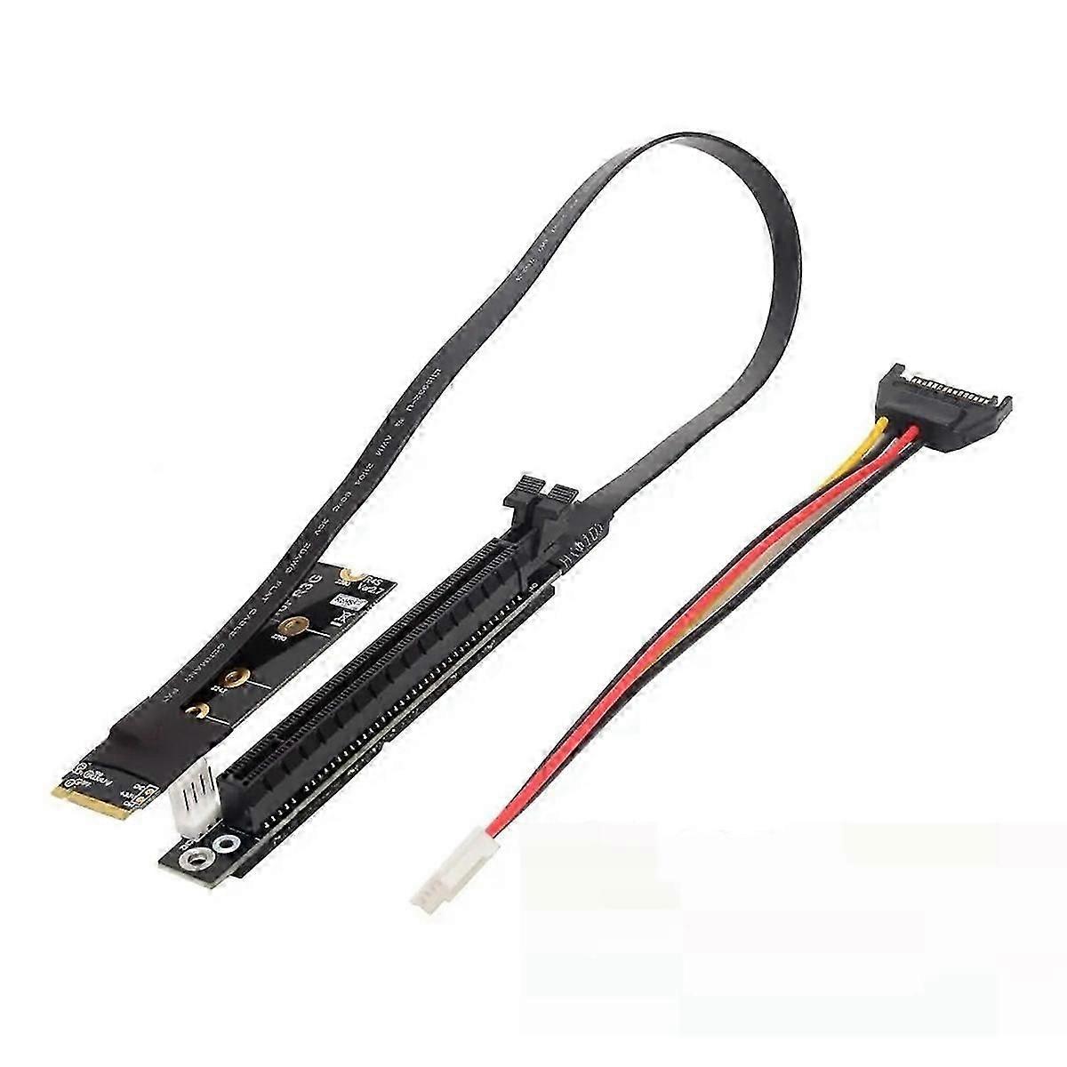 M.2 NVMe to PCIe X16 Extension Cable Gen3 Riser Adapter Jumper Mining ...