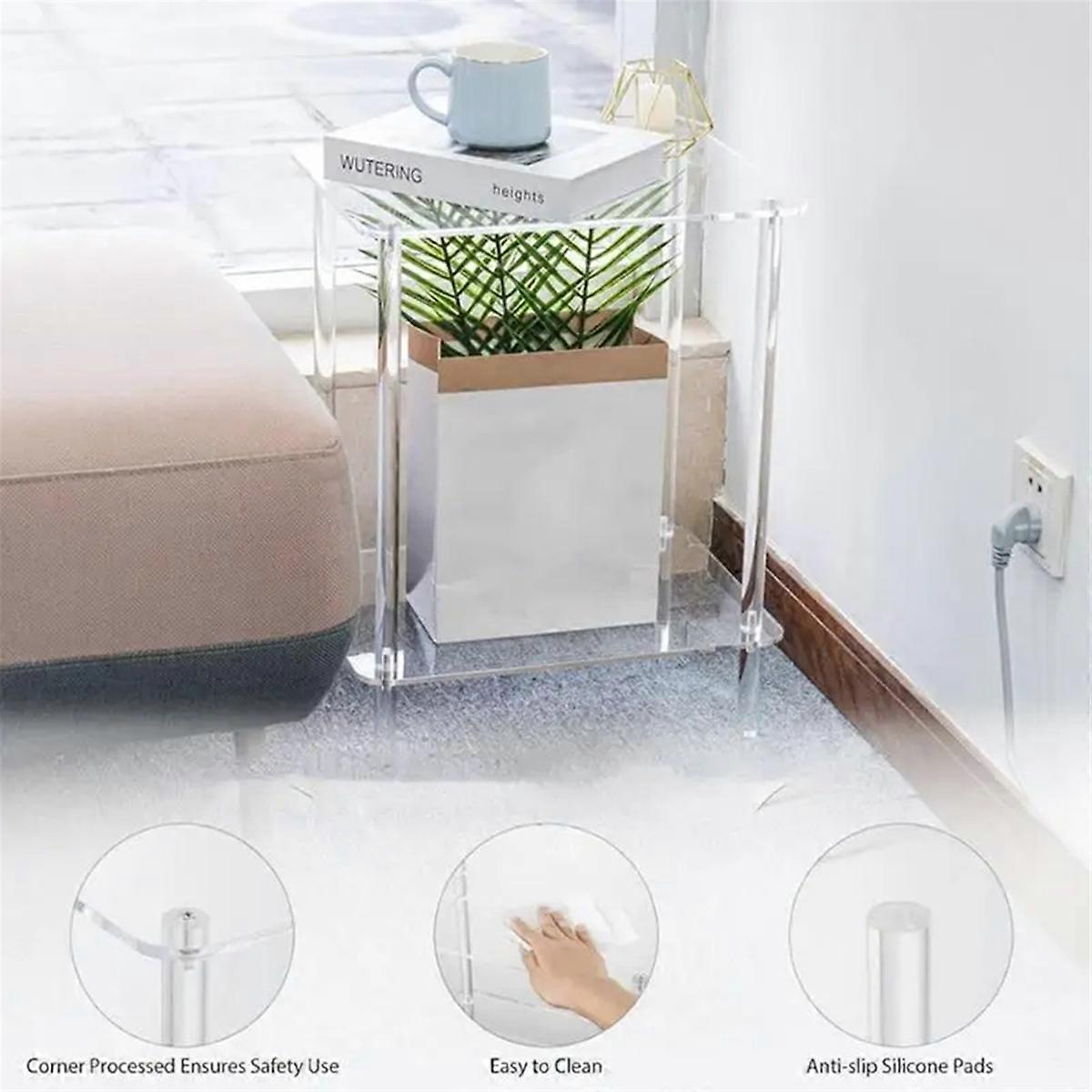 Acrylic Coffee Table Square Side Table Accent Table Sofa Table | Fruugo TR