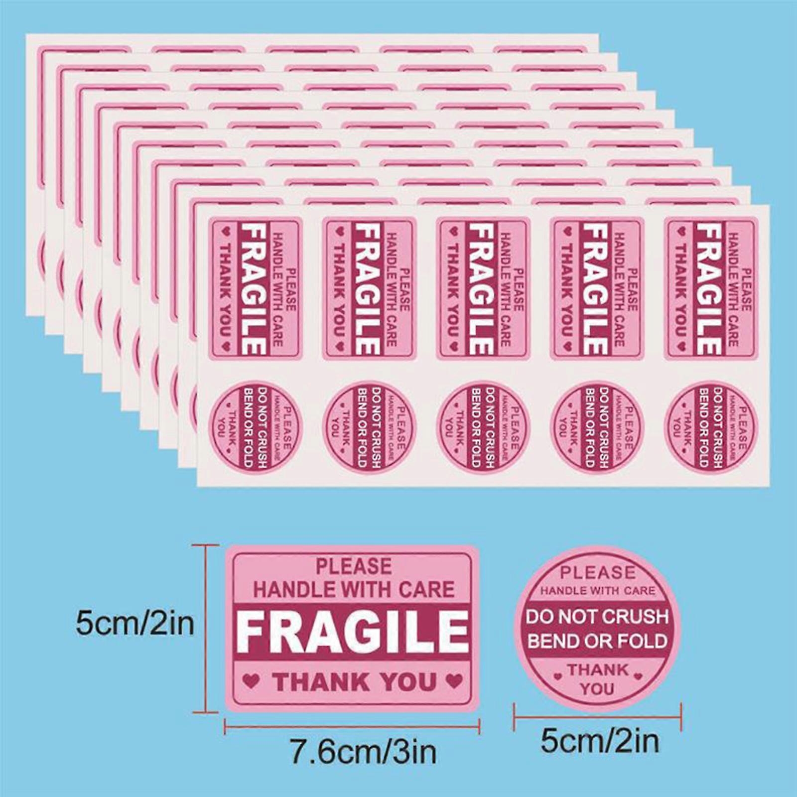 10 Sheets Fragile Labels Fragile Sticker Handle with Care Warning ...