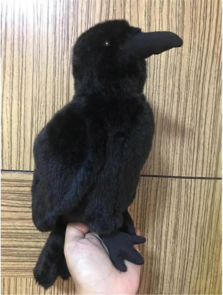 Realistic Crow Plush, Cute Black Raven Stuffed Animal Plush Toy, Raven ...