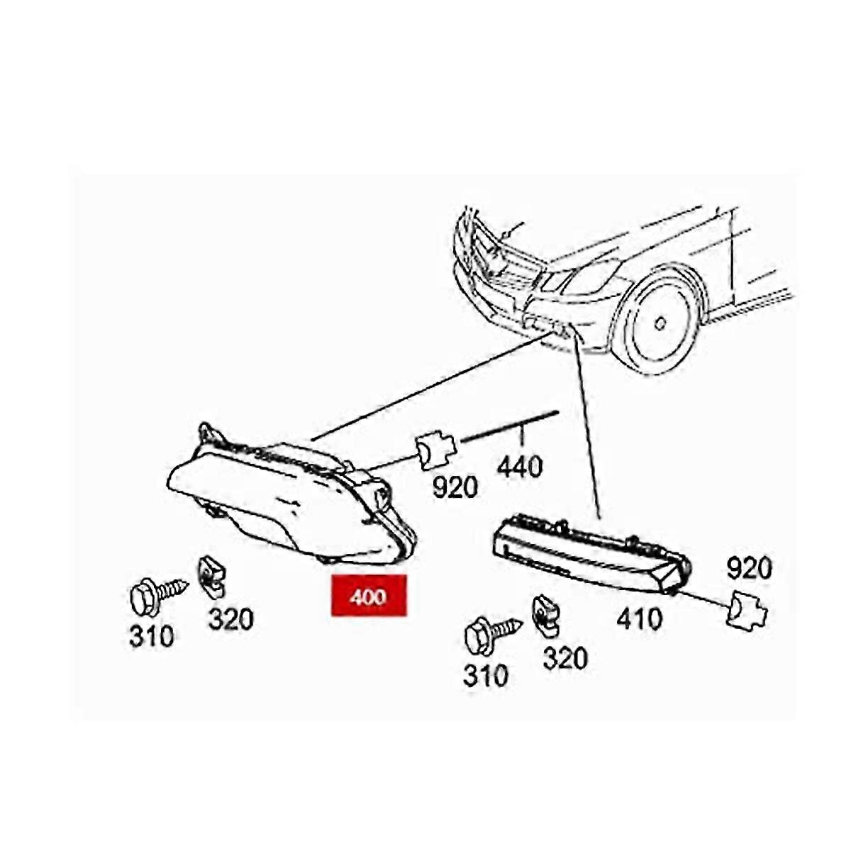 LED Daytime Running Lights DRL Lower Bumper Grille for Mercedes Benz ...