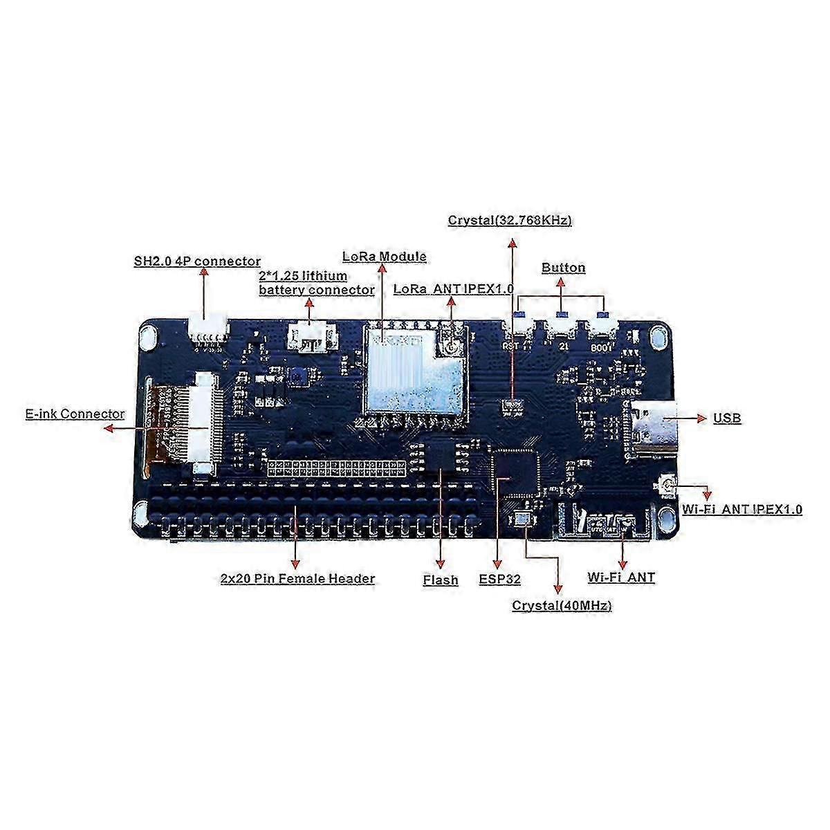 2.90 E-Ink Display Meshtastic ESP32 LoRa for Tag E-Paper Monitor ...