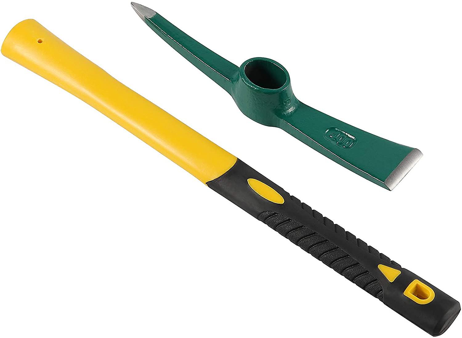 15 Inches Pick Mattock Hoe, Forged Weeding Garden Pick Axe With Rubber ...